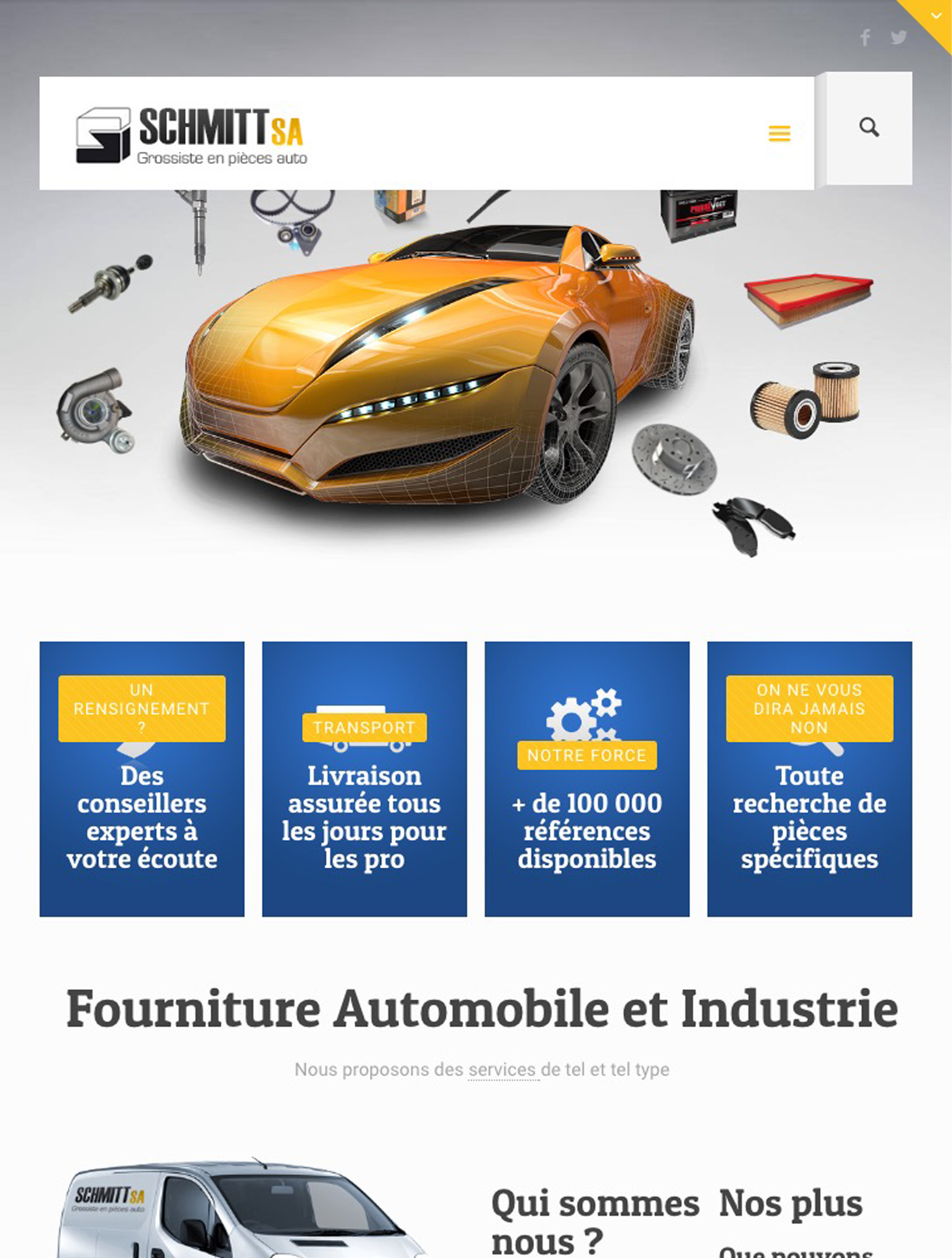 Création site web grossiste en pièces automobile à Mulhouse Alsace